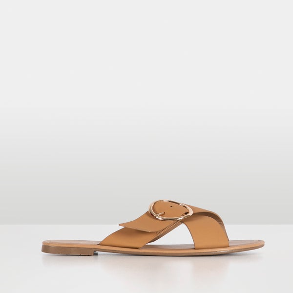 Nina | Vybe | Womens Flat Sandal Slide Buckle | Spendless Shoes