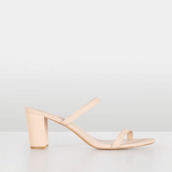 Serena | Wildfire | Womens Double Strap High Block Heel Slip On